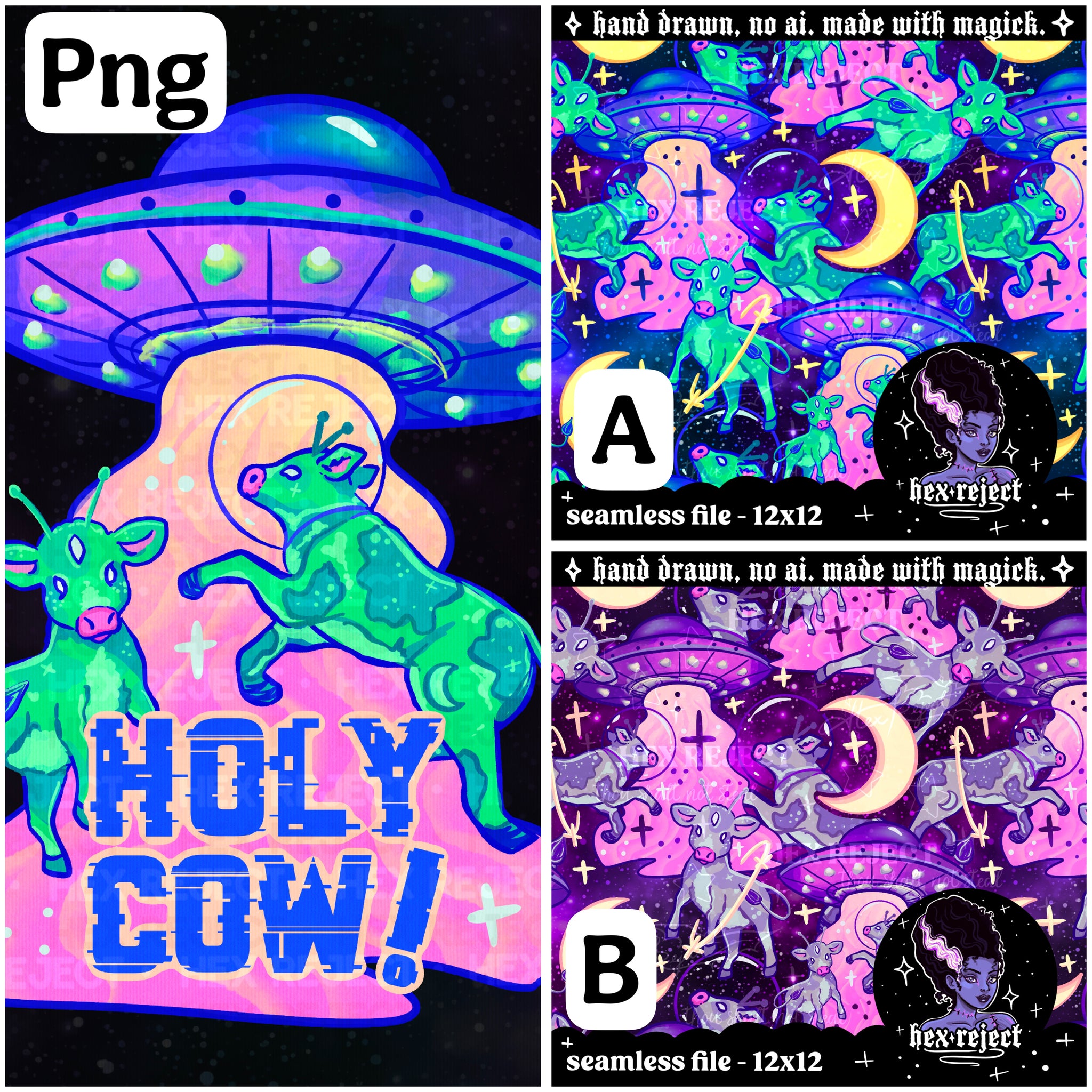 Galaxy - Seamless & PNG files - Hextober 2025