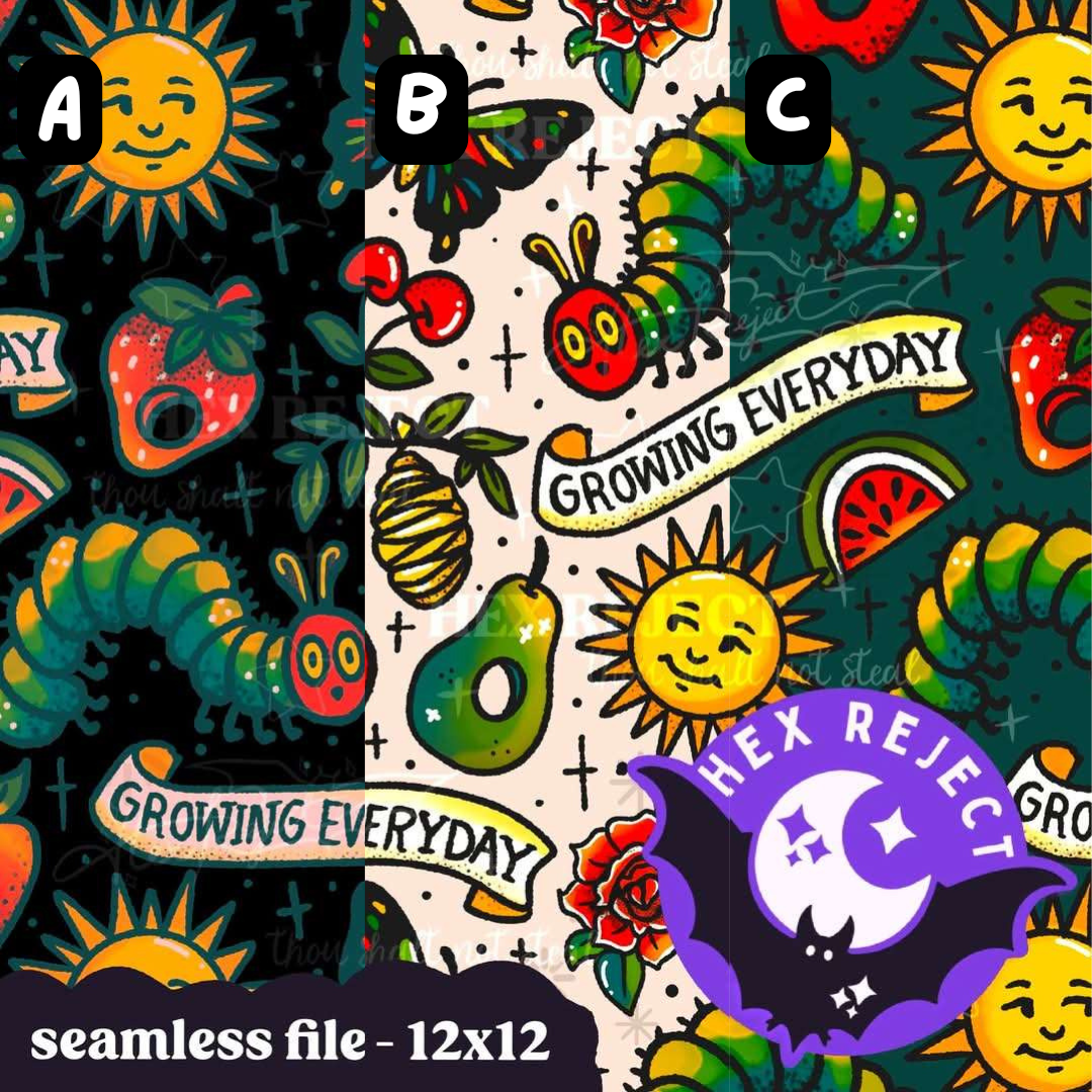 Tattoo Caterpillar - Seamless file