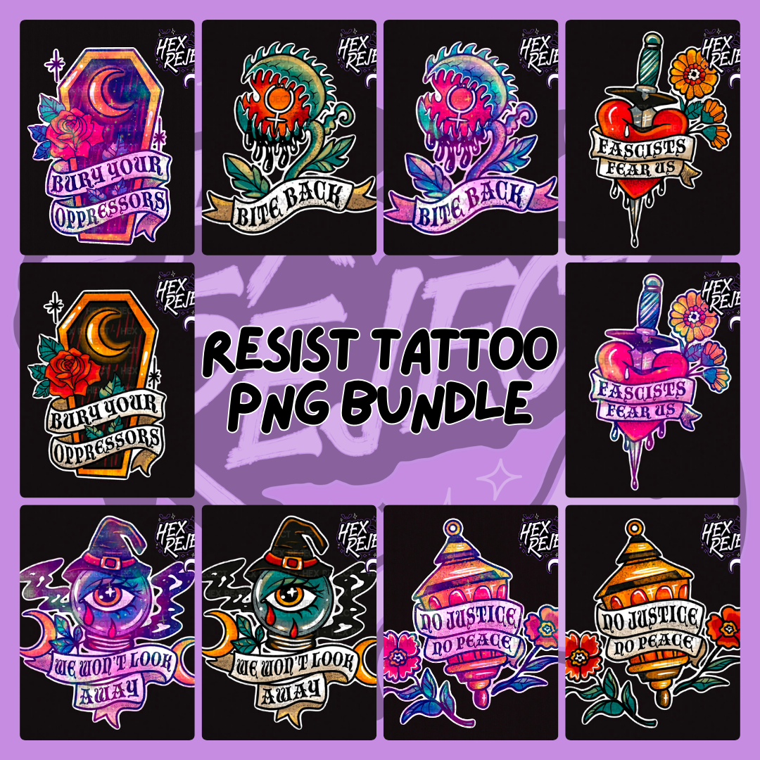 Resist Tattoo - PNG / Sub Bundle
