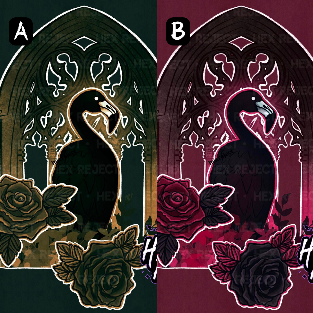 Goth Flamingos - PNG / Sub file