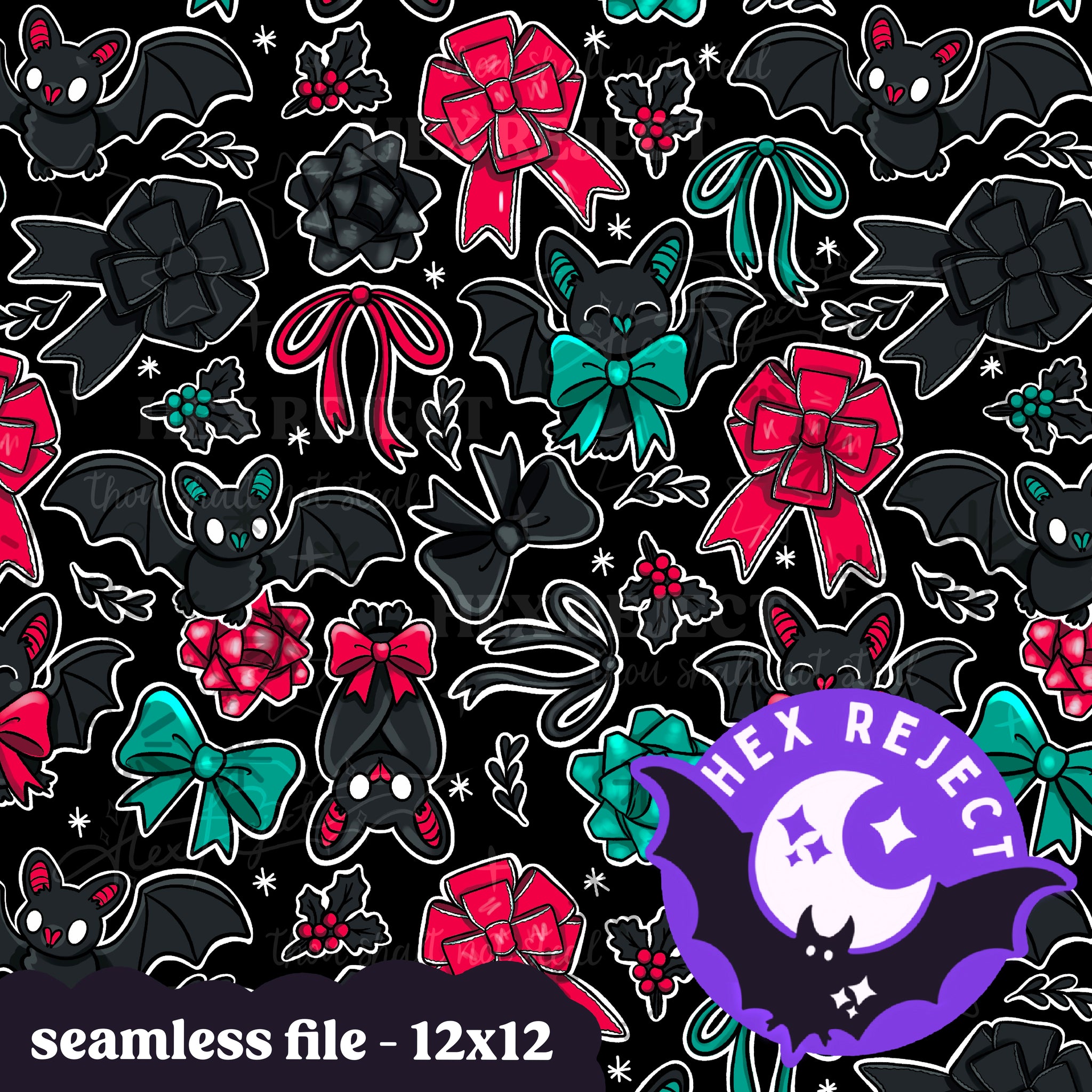 Bats & Bows - small handmade shops only - limited exclusive - Seamless