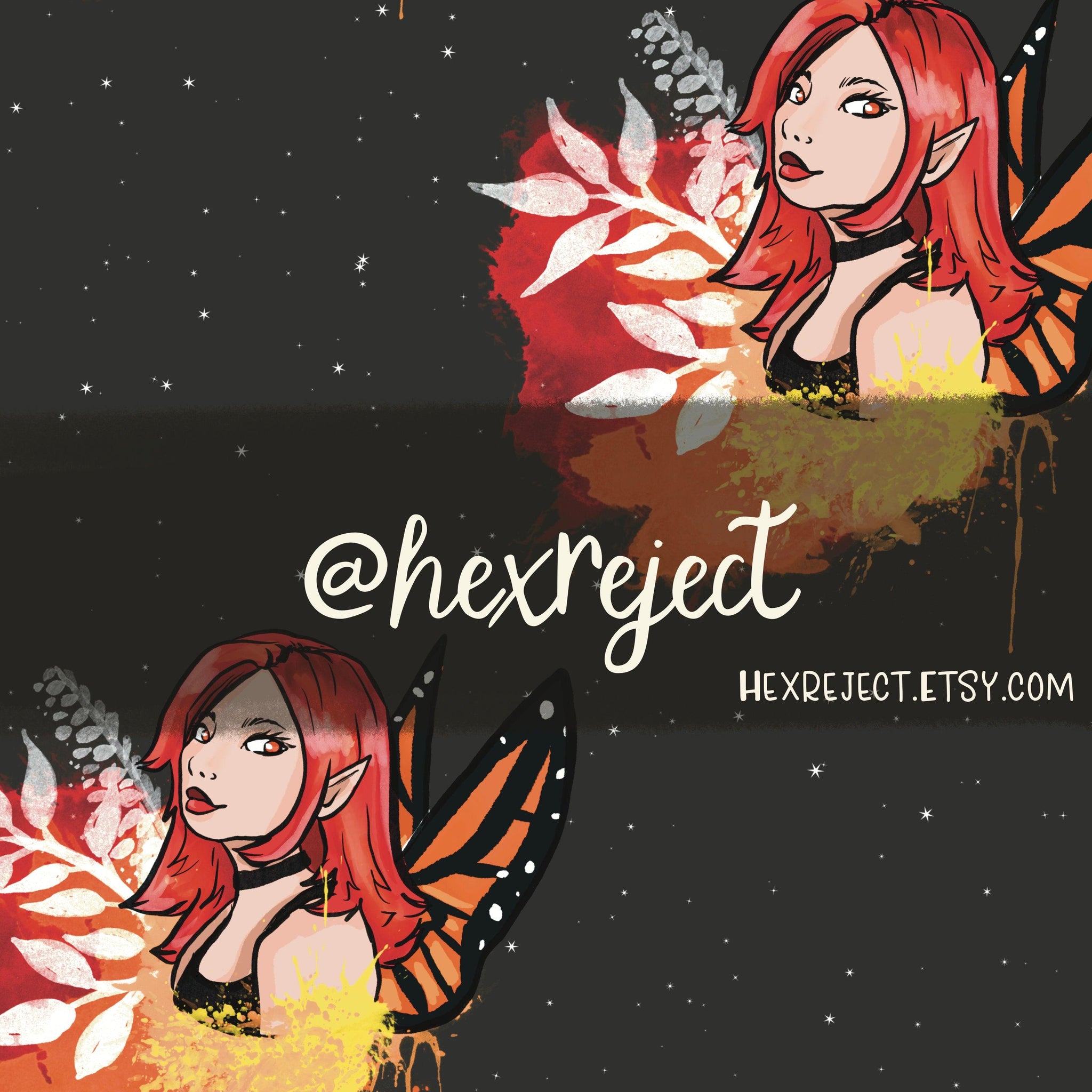 Fire Fae - monarch fairy - Seamless File