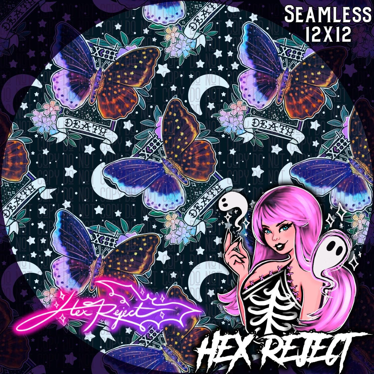 Trans/Intersex/Non-binary Butterfly - Seamless file A
